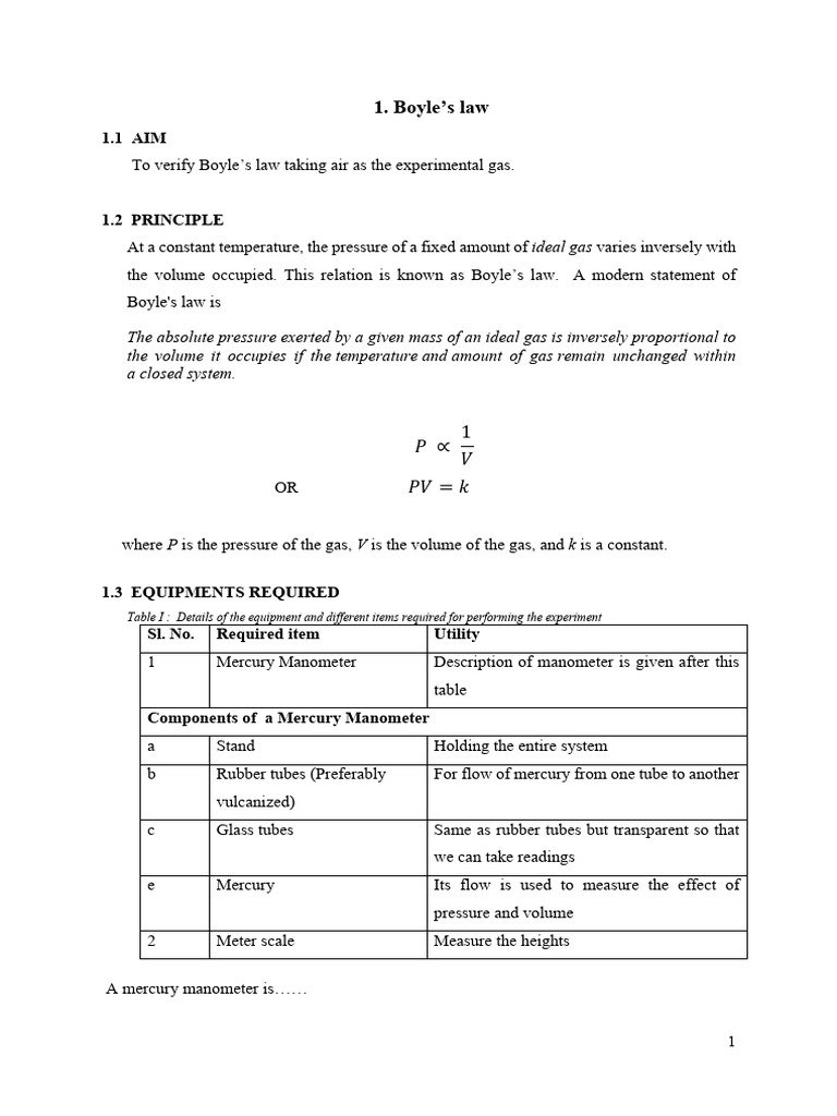 Boyles Law - Final - Prem | PDF | Pressure | Gases