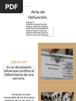 Acta de Defuncion Miss Donato PDF | PDF