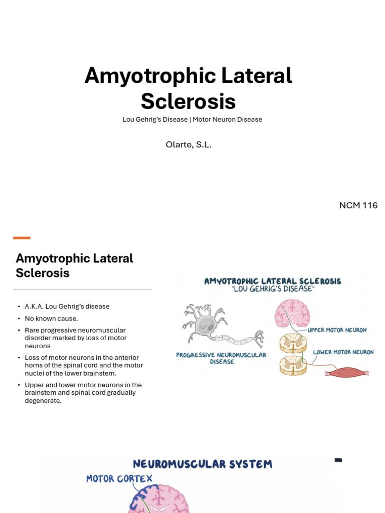 Amyotrophic Lateral Sclerosis | PDF | Diseases And Disorders | Neurological Disorders