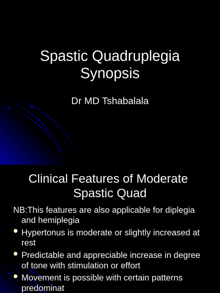 Understanding Spastic Quadruplegia | PDF