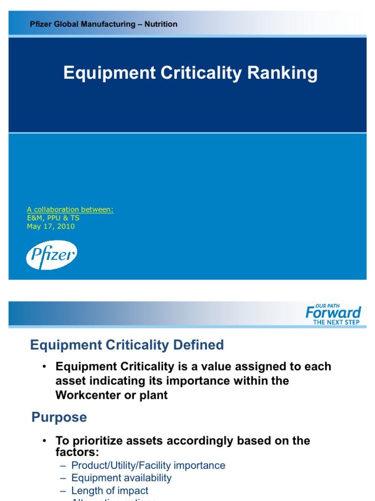 Equipment Criticality Ranking | PDF | Reliability Engineering ...