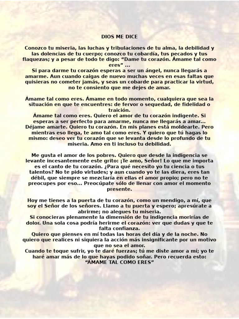 ¡Ámame Tal Como Eres! | PDF