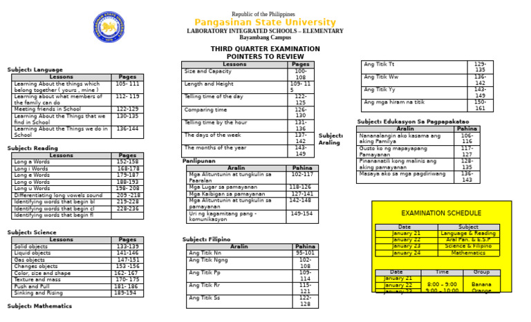 Pointers Review 3rd Quarter | PDF | Linguistics