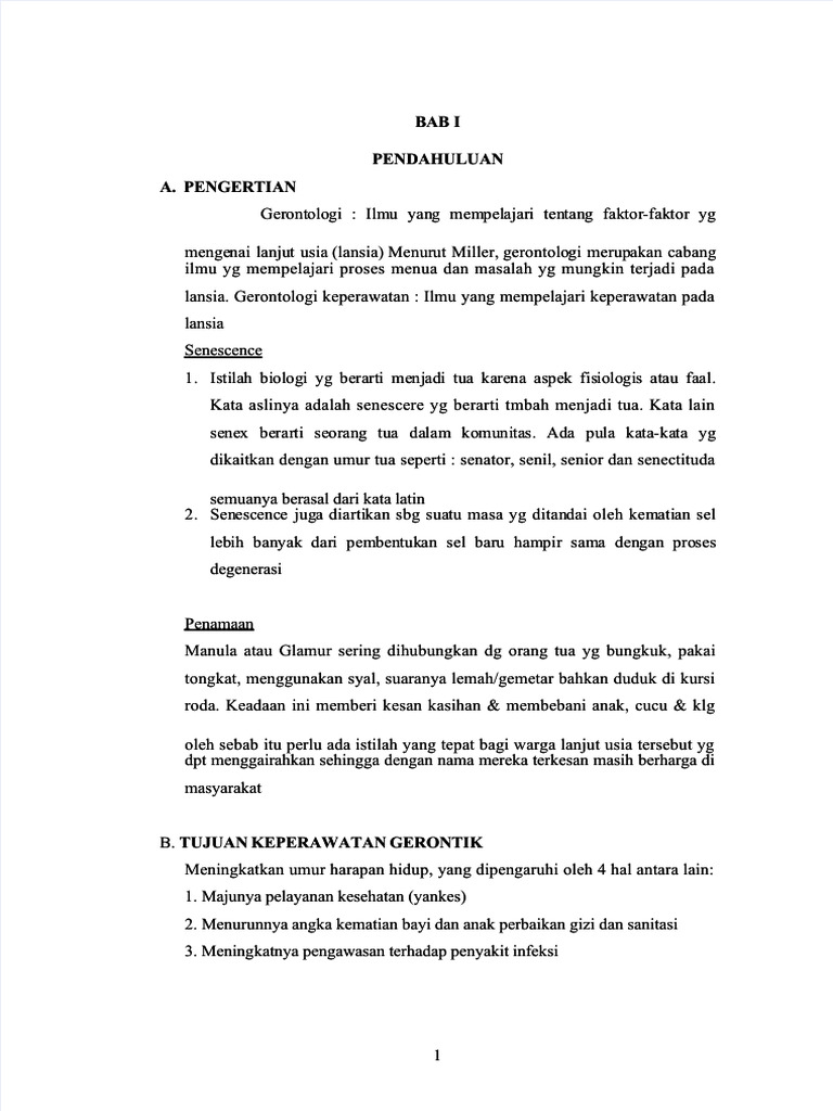 Keperawatan Gerontik | PDF