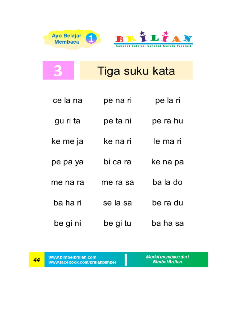 tiga suku kata | PDF