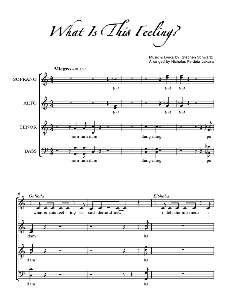 "What Is This Feeling? Lyrics & Music" | PDF