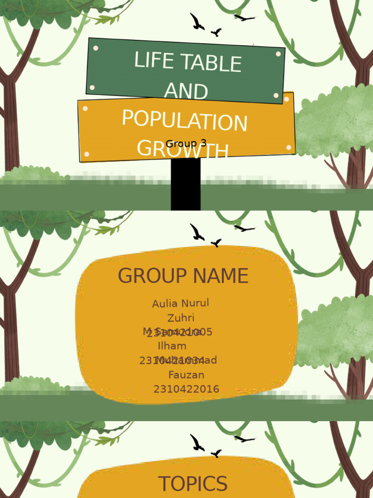 Life Tables and Population Dynamics | PDF | Ecology | Environmental ...