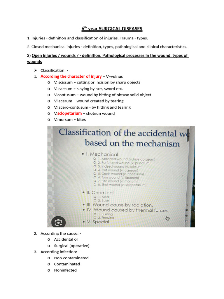Surgical Diseases For 6th Year MU Pleven | PDF | Wound Healing | Scar
