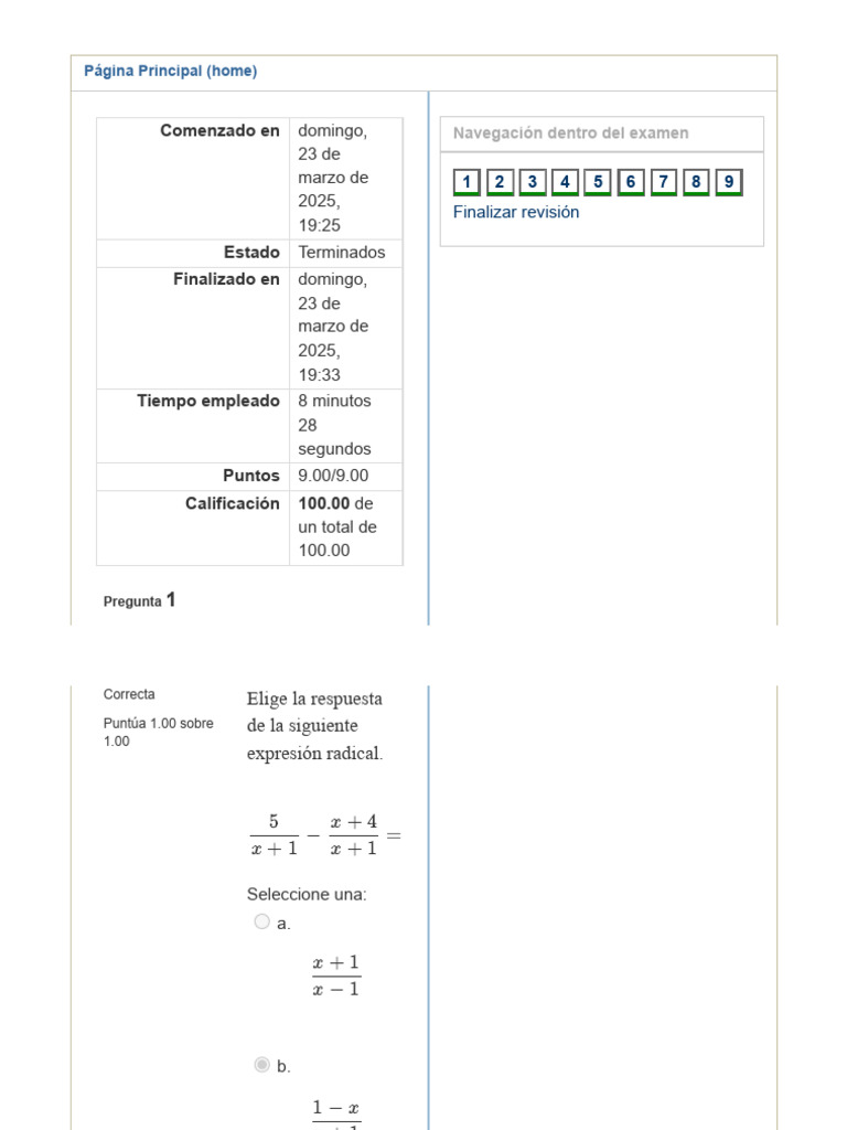 Expresiones Racionales y Radicales - Examen | PDF