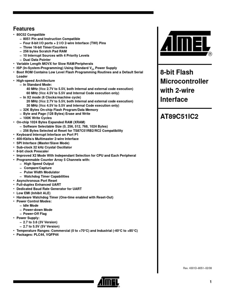 doc4301 | PDF | Microcontroller | Computer Architecture