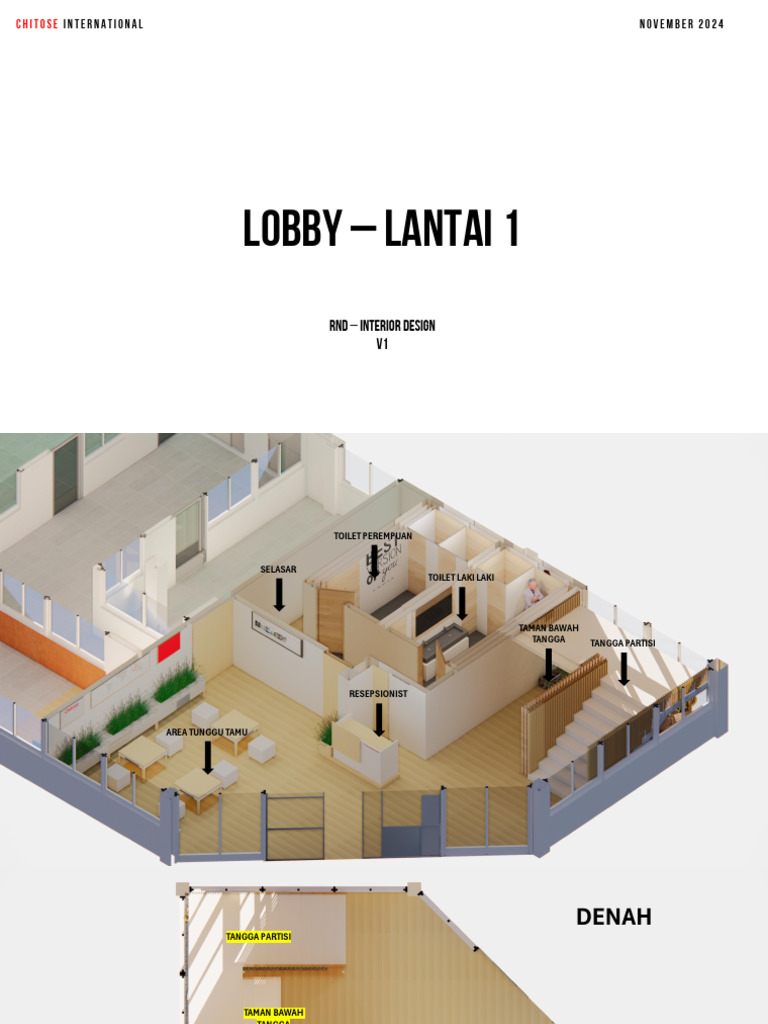 Denah Lobby Kantor Lantai 1 | PDF