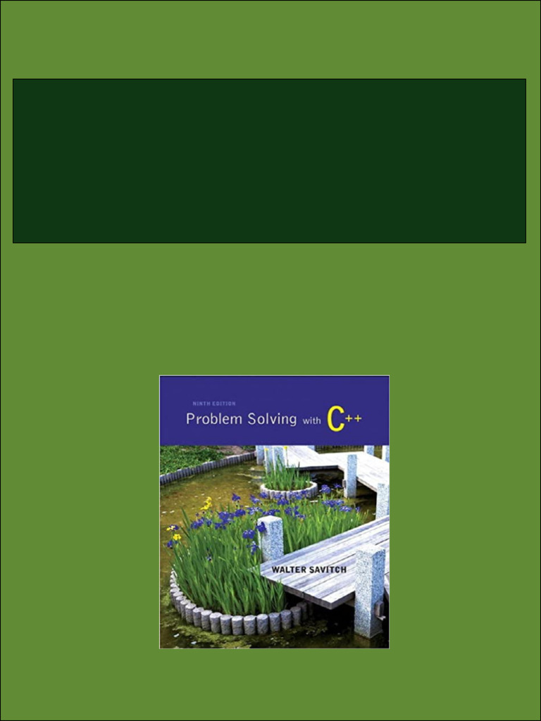 Solution Manual For Problem Solving With C++ 9th Edition Savitch 0133591743 9780133591743 ...