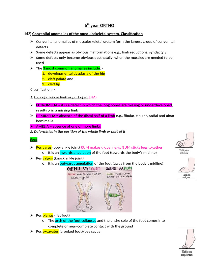 Ortho 6th Year MU Pleven | PDF | Hip | Vertebral Column
