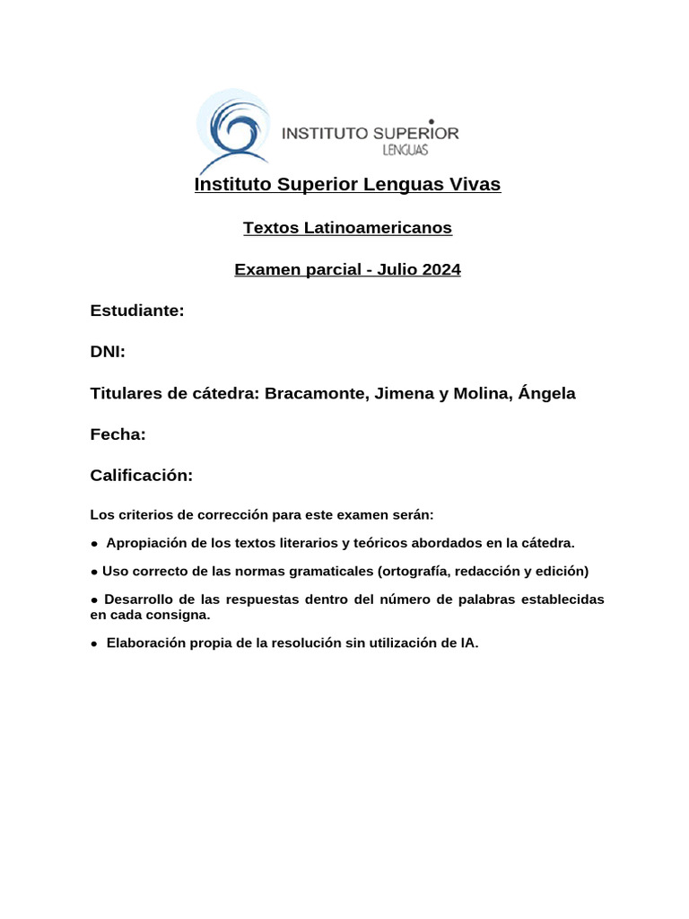 Islv - TL Parcial - Grupo Marzo - 2024 | PDF | Fantasía | Literatura ...