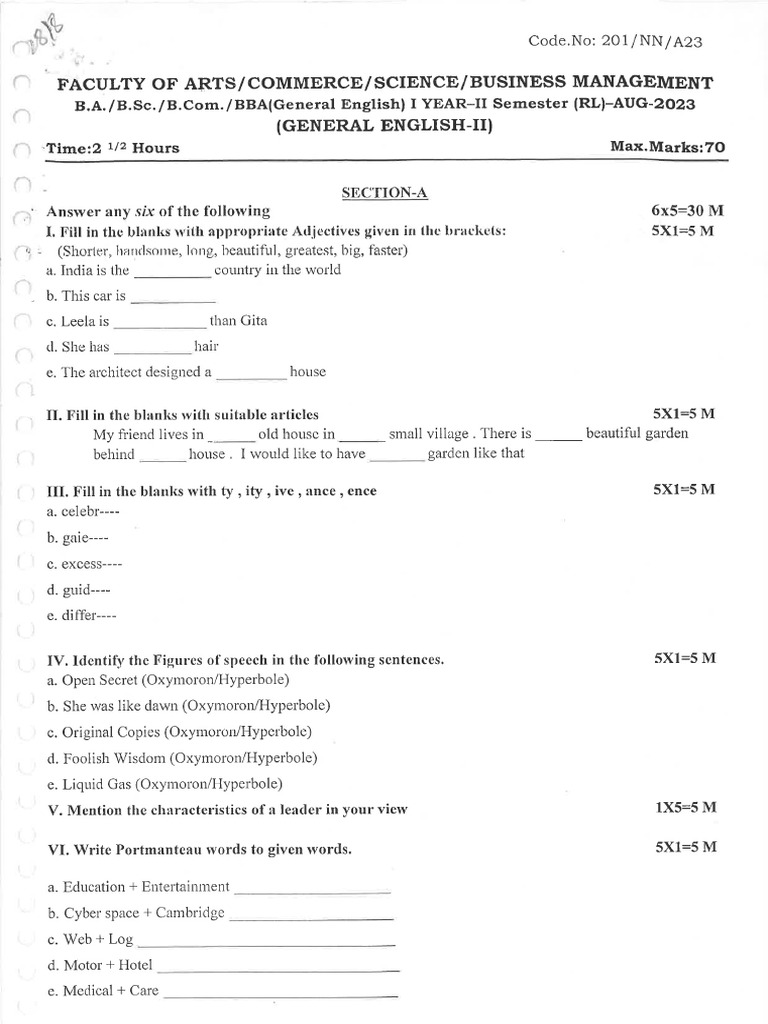 201 General English | PDF