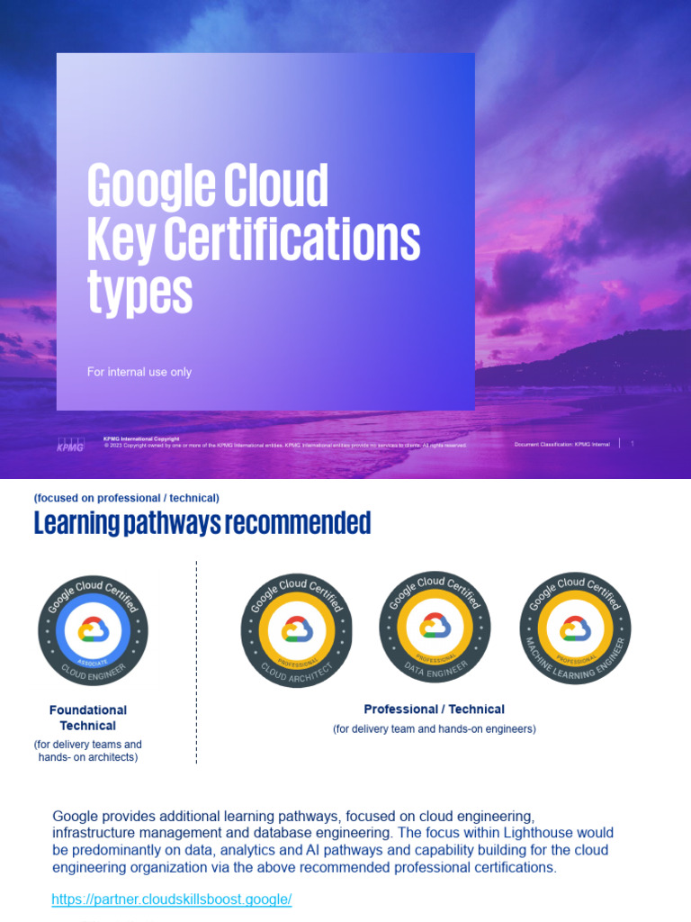 ORIGINAL - Google Certifications Learning Paths | PDF | Cyberspace | Information Technology