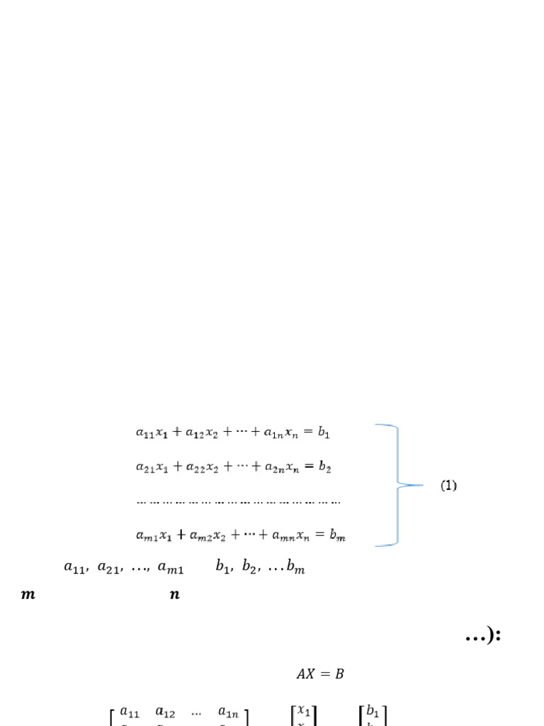 MCA Unit I-Linear Eqns - PPT | PDF | System Of Linear Equations | Matrix (Mathematics)