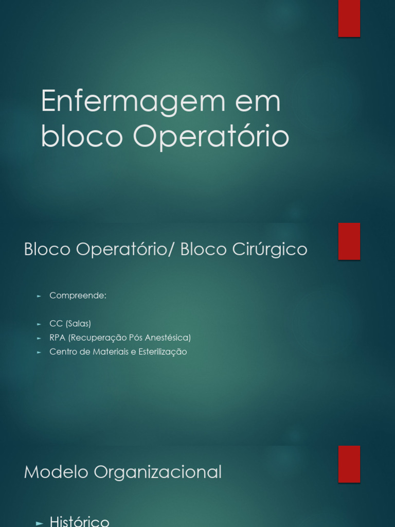 Enfermagem em Bloco Operatório | PDF | Enfermagem | Unidade de Tratamento Intensivo (UTI)