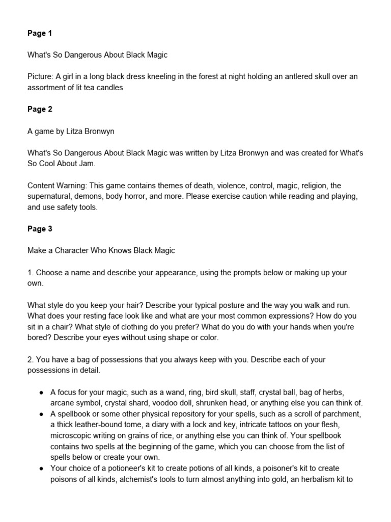WSCA Black Magic Plain Text | PDF