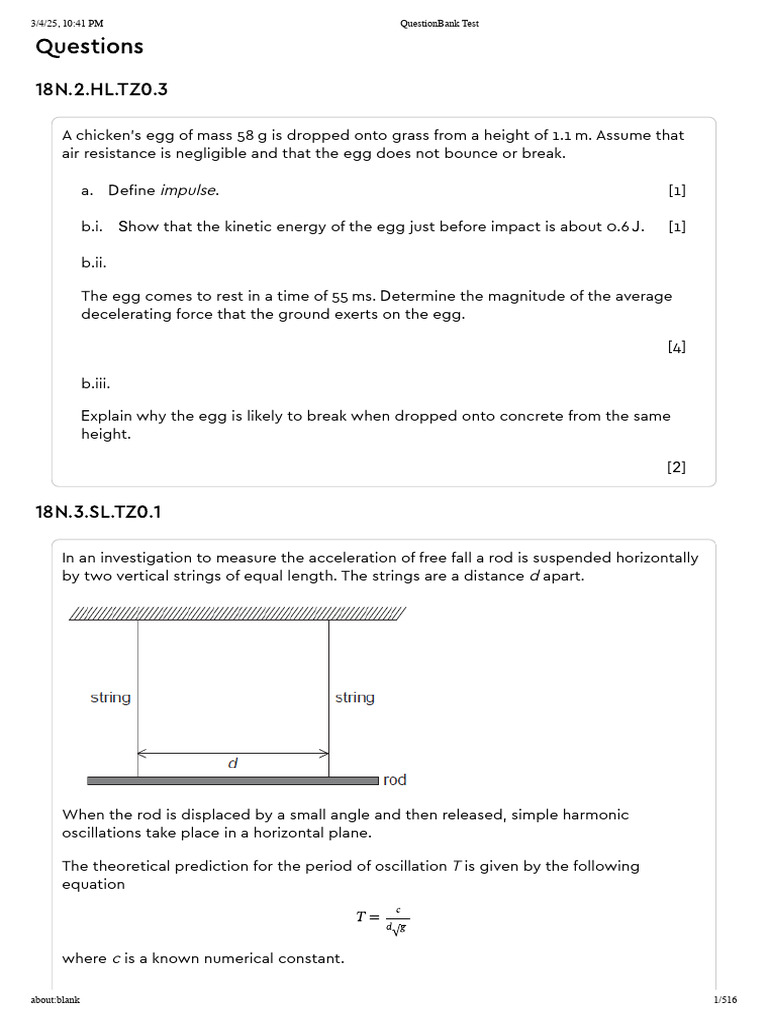 QuestionBank Test n34 | PDF | Gases | Waves