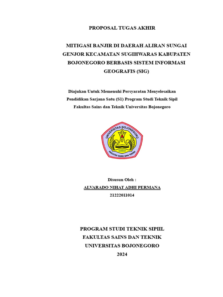 Proposal Skripsi Pemetaan Daerah Rawan Banjir | PDF