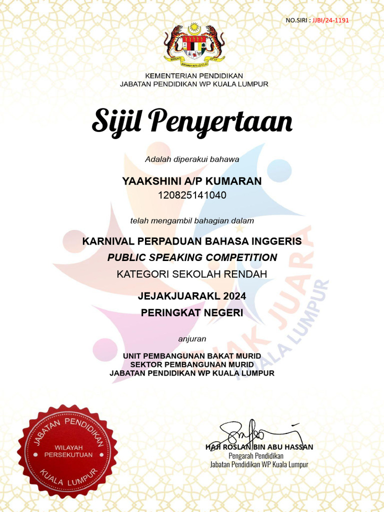 Ecert-Public Speaking 2024 - Jjbi - 24-1191 | PDF