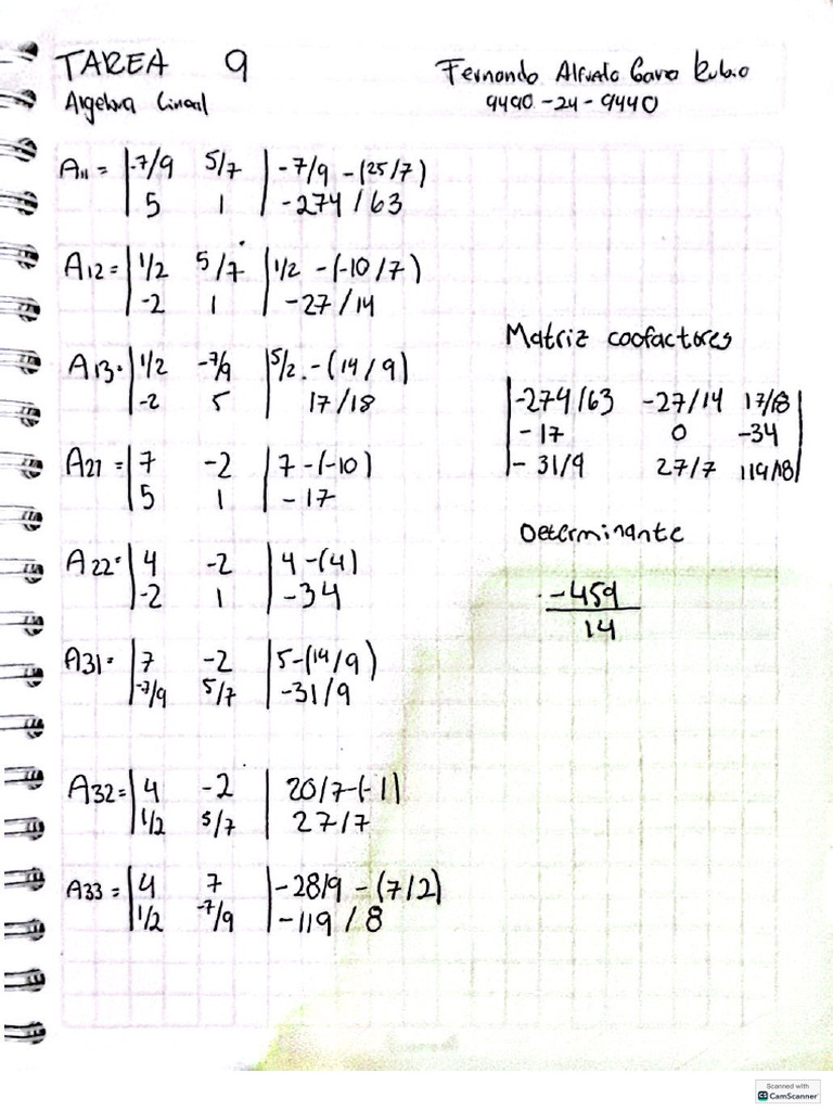 Tarea 9 Algebra | PDF