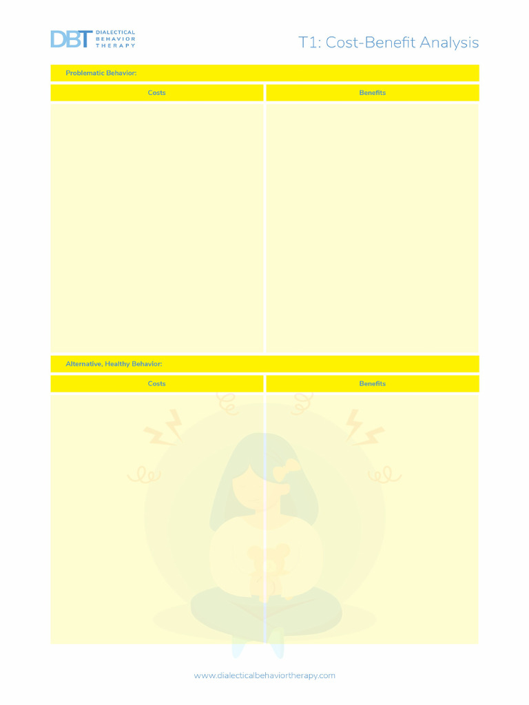 DBT Forms Distress Tolerance T1 | PDF