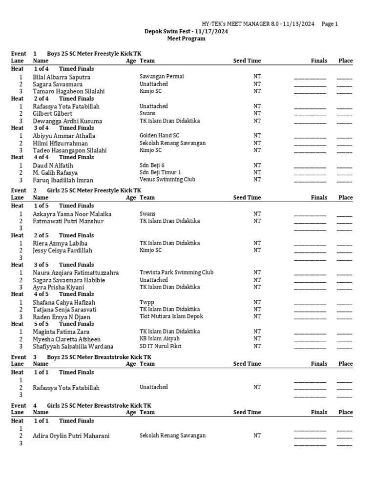 Meet Program DSF 2024 | PDF