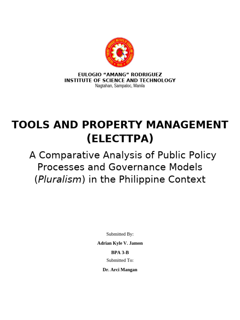 Jamon - Analyzing Public Policy Problem - Individual | PDF | Pluralism (Political Philosophy ...