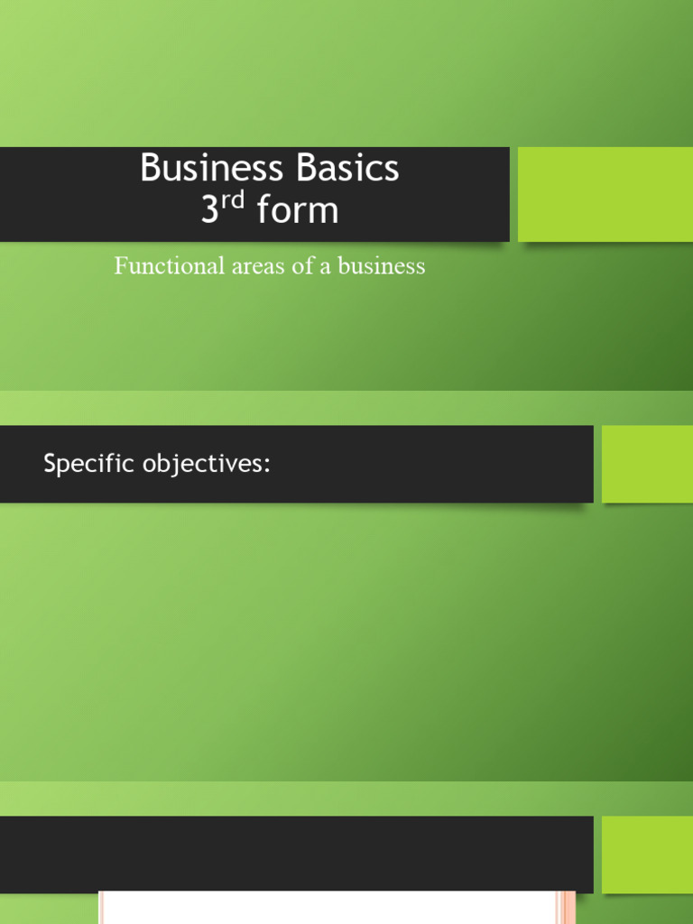 Functions Areas of A Business - 02 | PDF