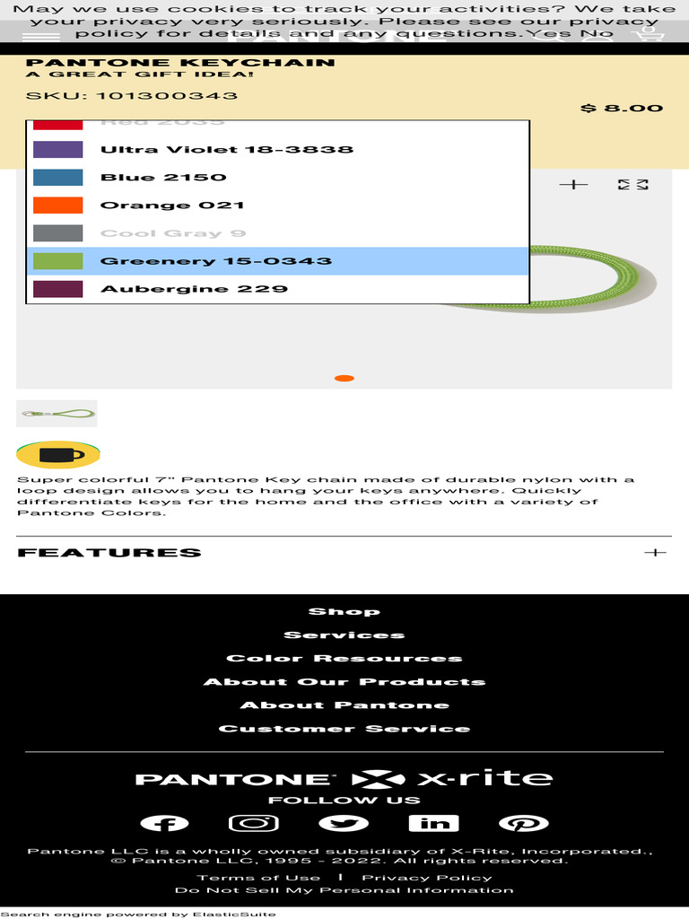 PANTONE® USA Pantone Key Chain (PANTONEKEYCHAIN) | PDF