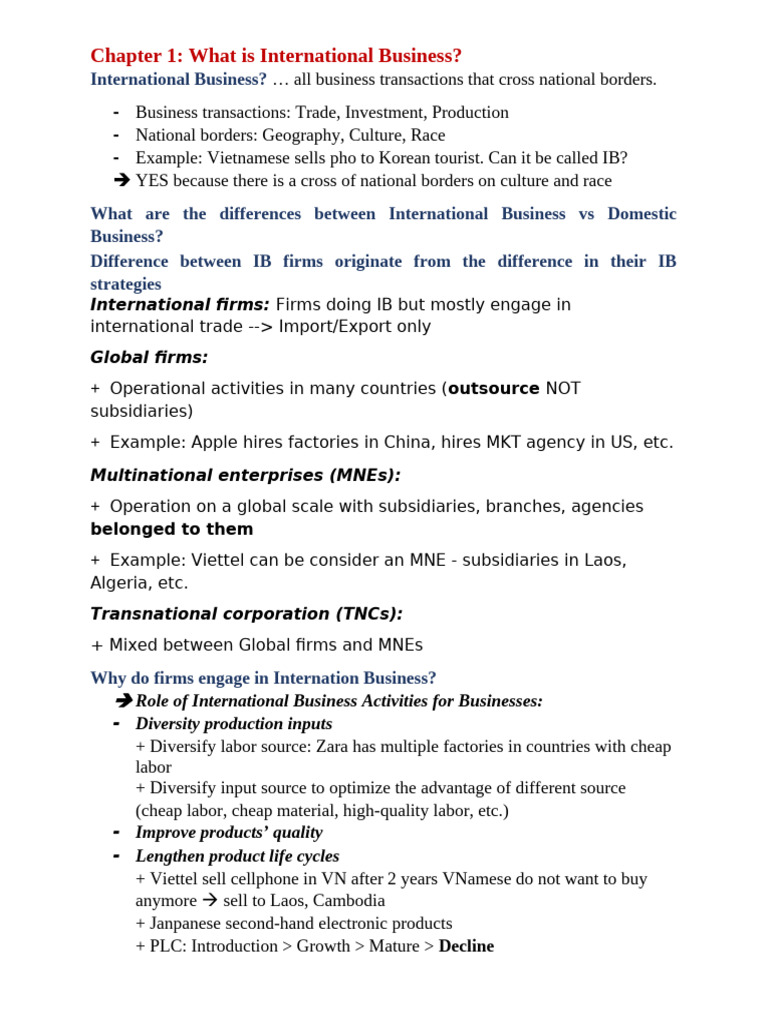 Understanding International Business Basics | PDF | Purchasing Power ...