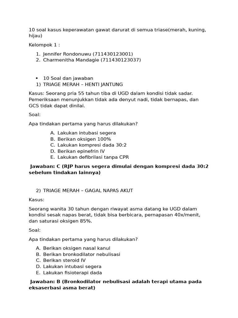 10 Soal Pilgan Gadar | PDF
