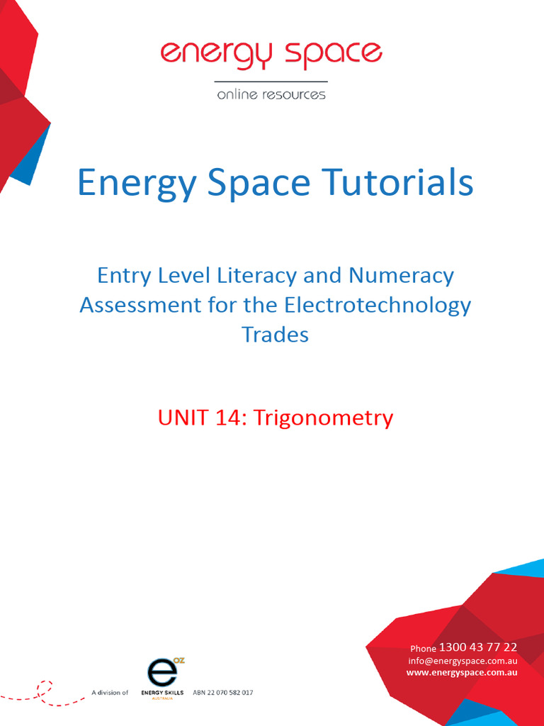 Energy Space Practice RA - Unit 14 - Trigonometry | PDF | Trigonometric ...