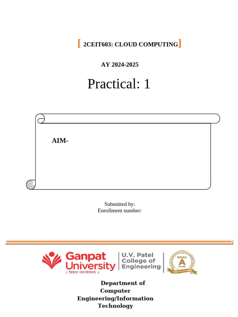Practical Cover Page Template | PDF