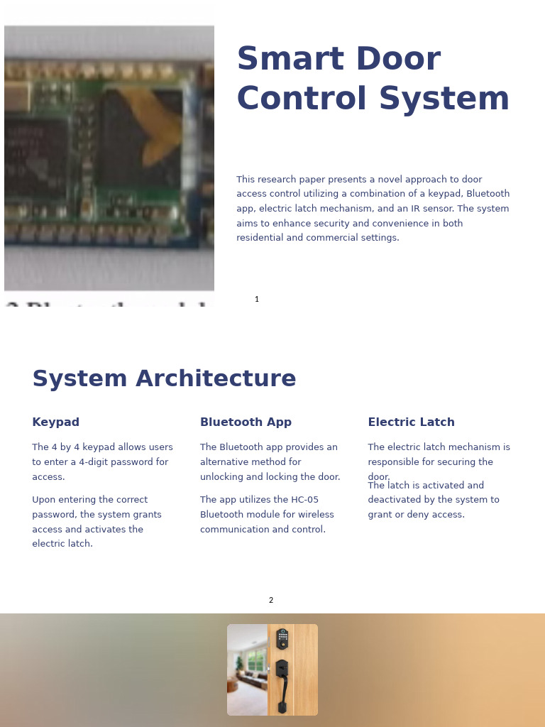 Smart Door Control System | PDF | Arduino | Password