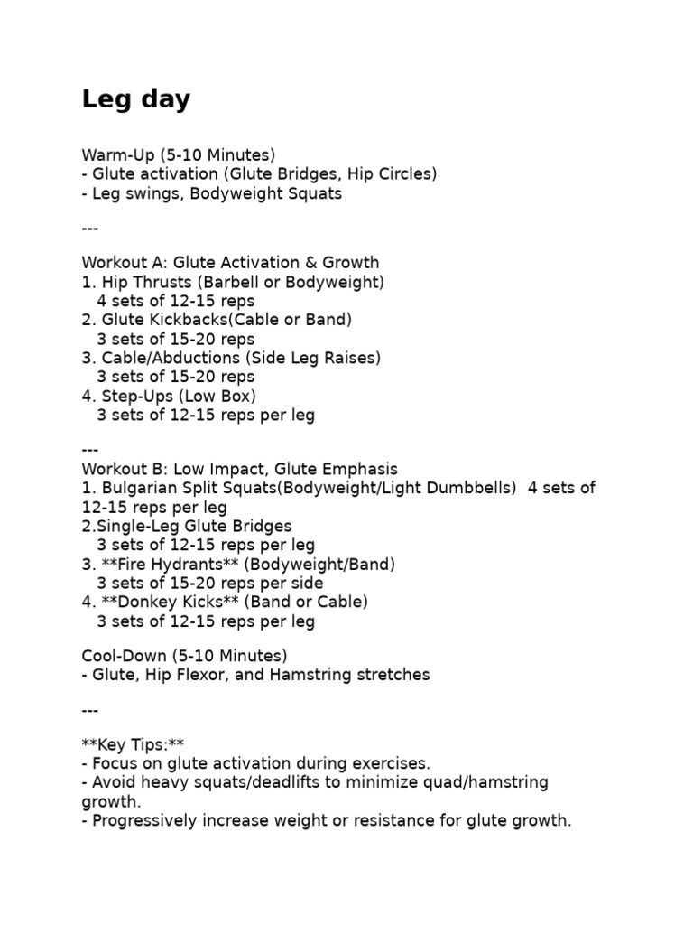 Leg Day | PDF