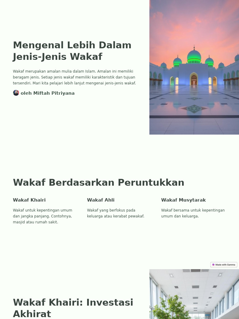 Mengenal Lebih Dalam Jenis Jenis Wakaf | PDF