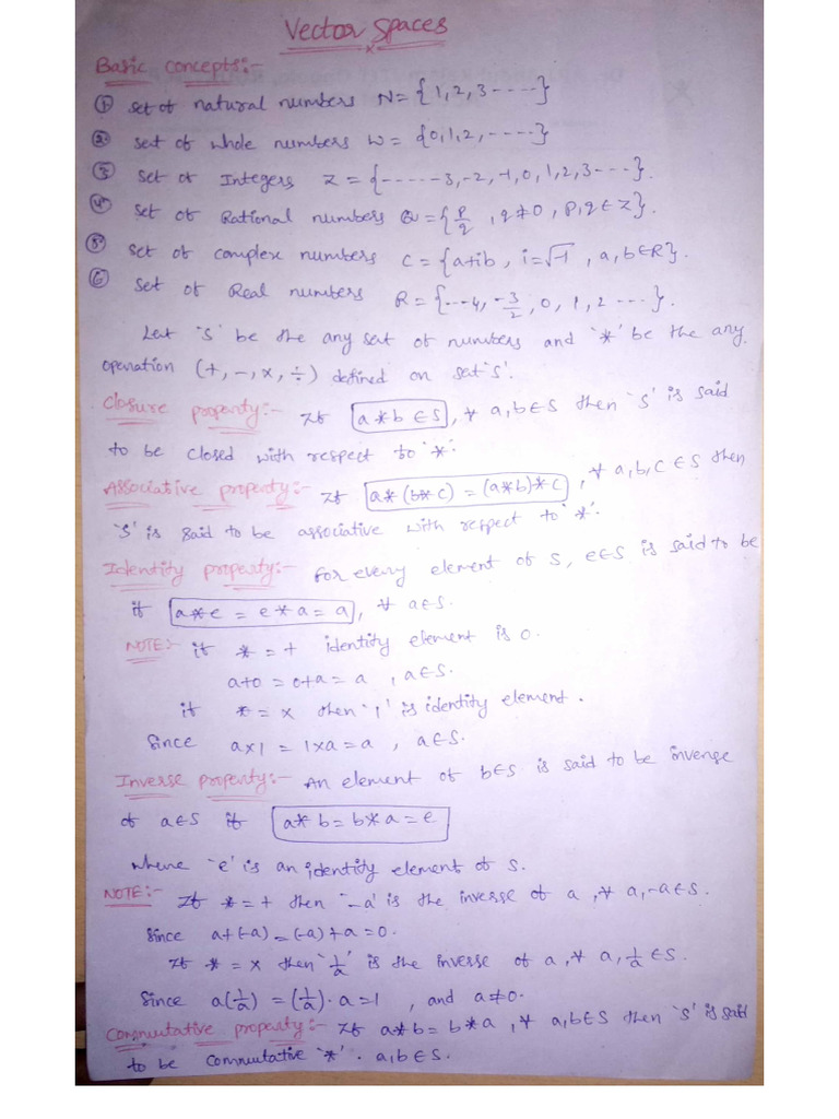 1 Basic Concepts of Vector Spaces | PDF