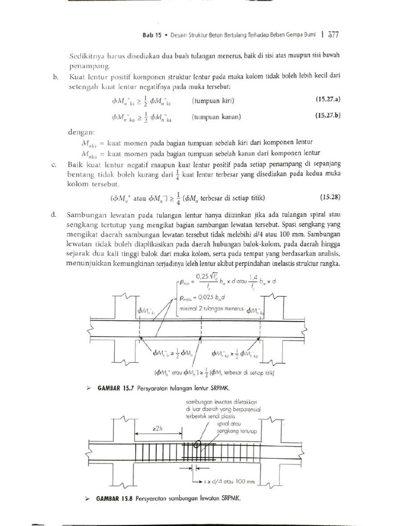 Struktur Beton Bertulang dan Gempa | PDF