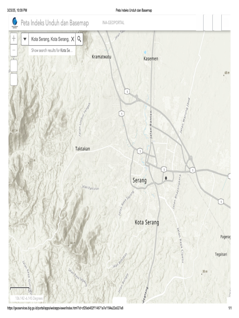 Peta Daerah Banten Skala 1'250.000 | PDF