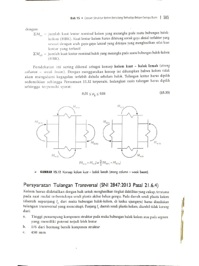 Struktur Seton Bertulang dan Gempa | PDF