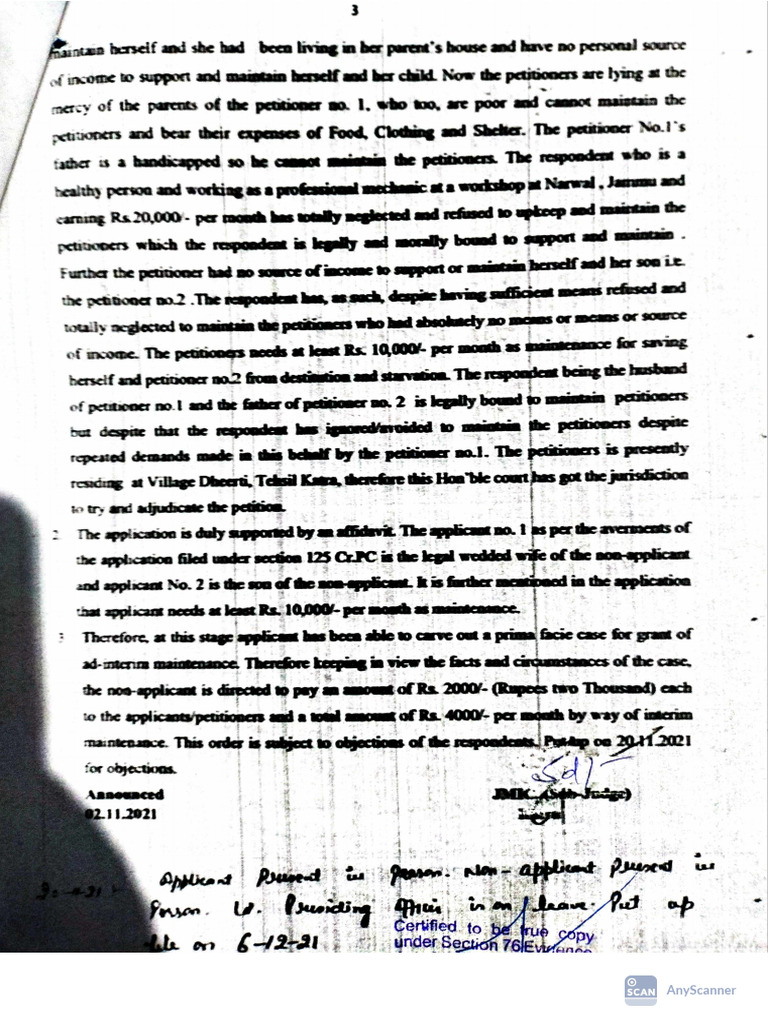 Radha Devi V Rajinder Kumar | PDF