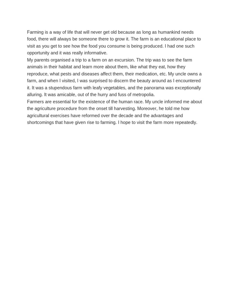 Insights from a Farm Visit | PDF