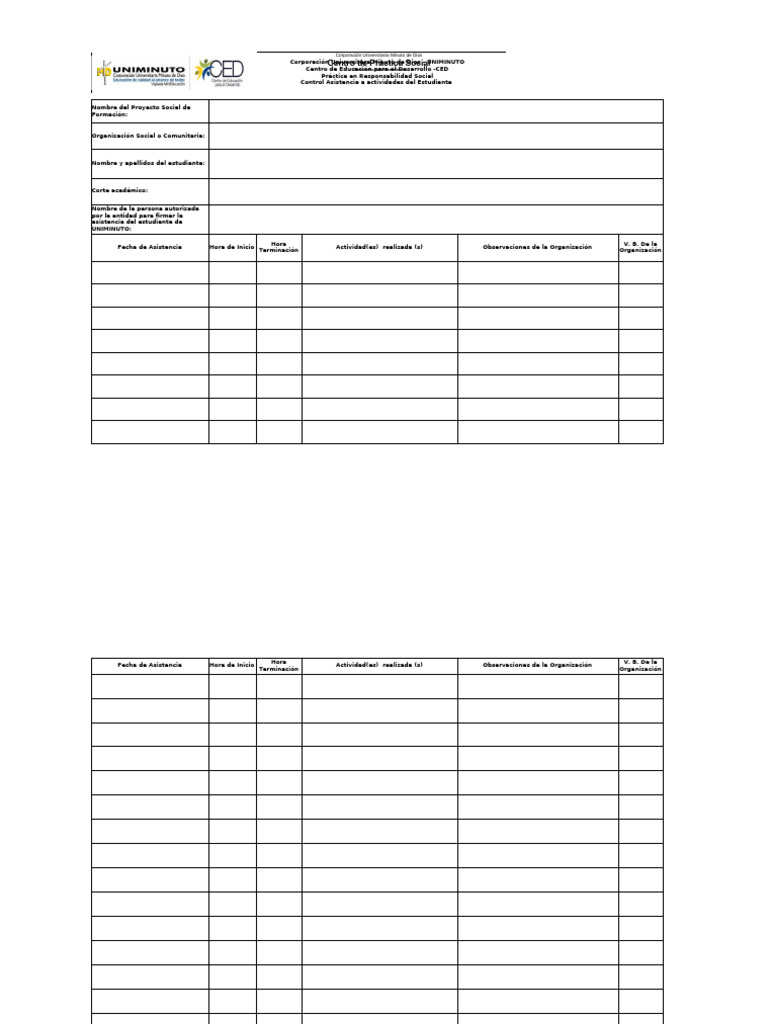 13!22!36 - Anexo-Entregable Control Asistencia A Actividades Del Estudiante | PDF