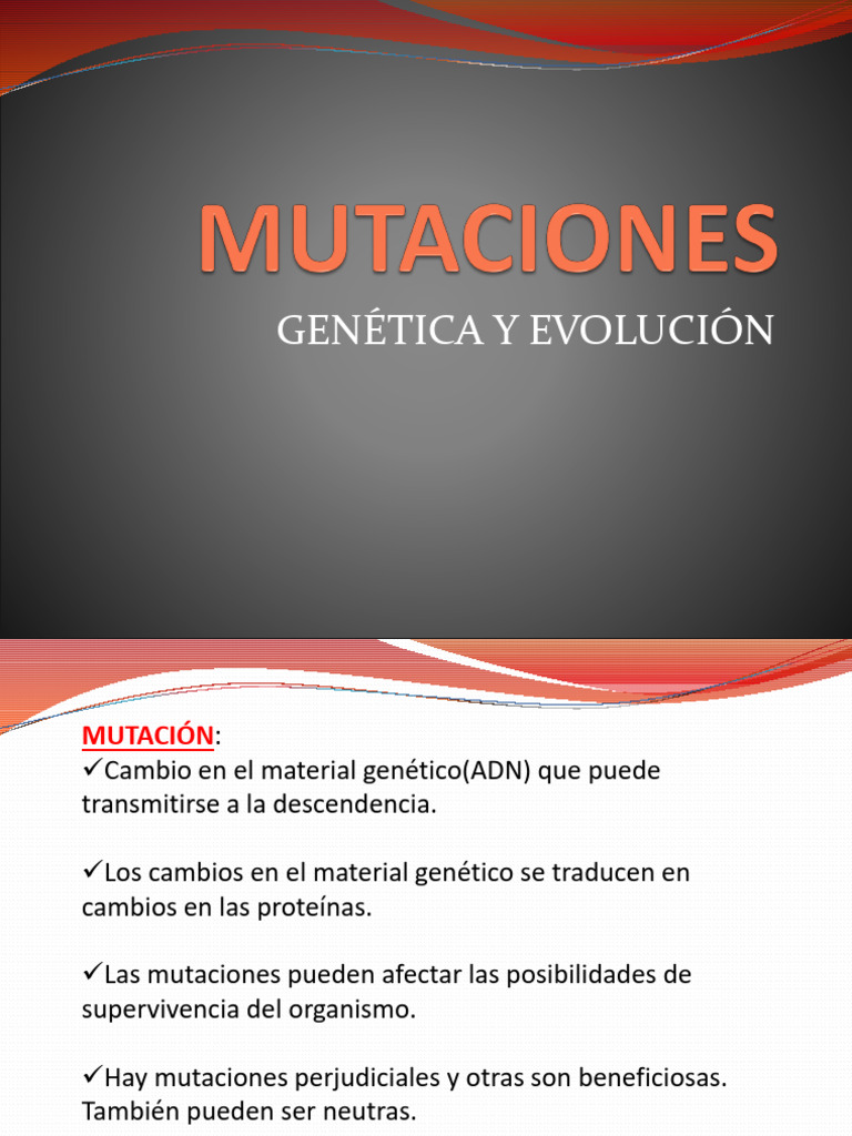 Mutaciones Génicas | PDF | Mutación | Gene