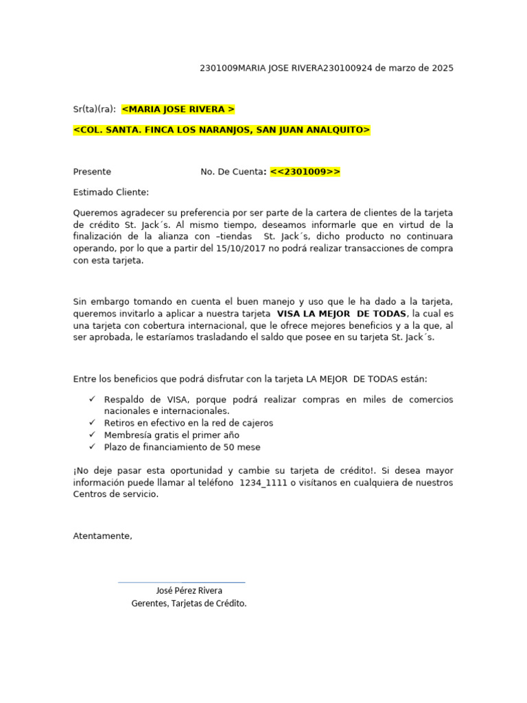 Cartas Combinadas | PDF | Tarjeta de crédito | Visa Inc.