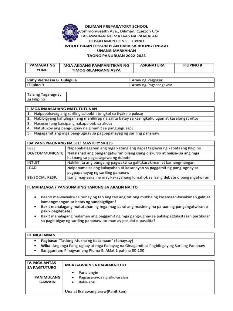Q1 - ARALIN 3 - Tatlong Mukha NG Kasamaan | PDF
