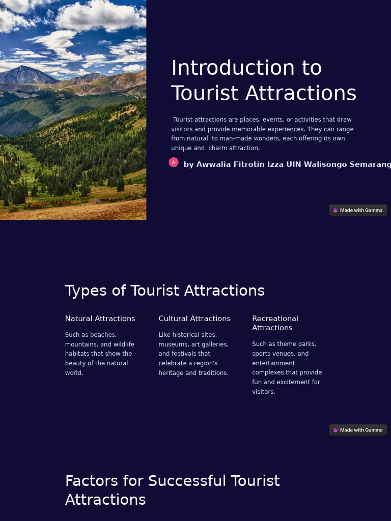 Guide to Successful Tourist Attractions | PDF | Tourism | Marketing